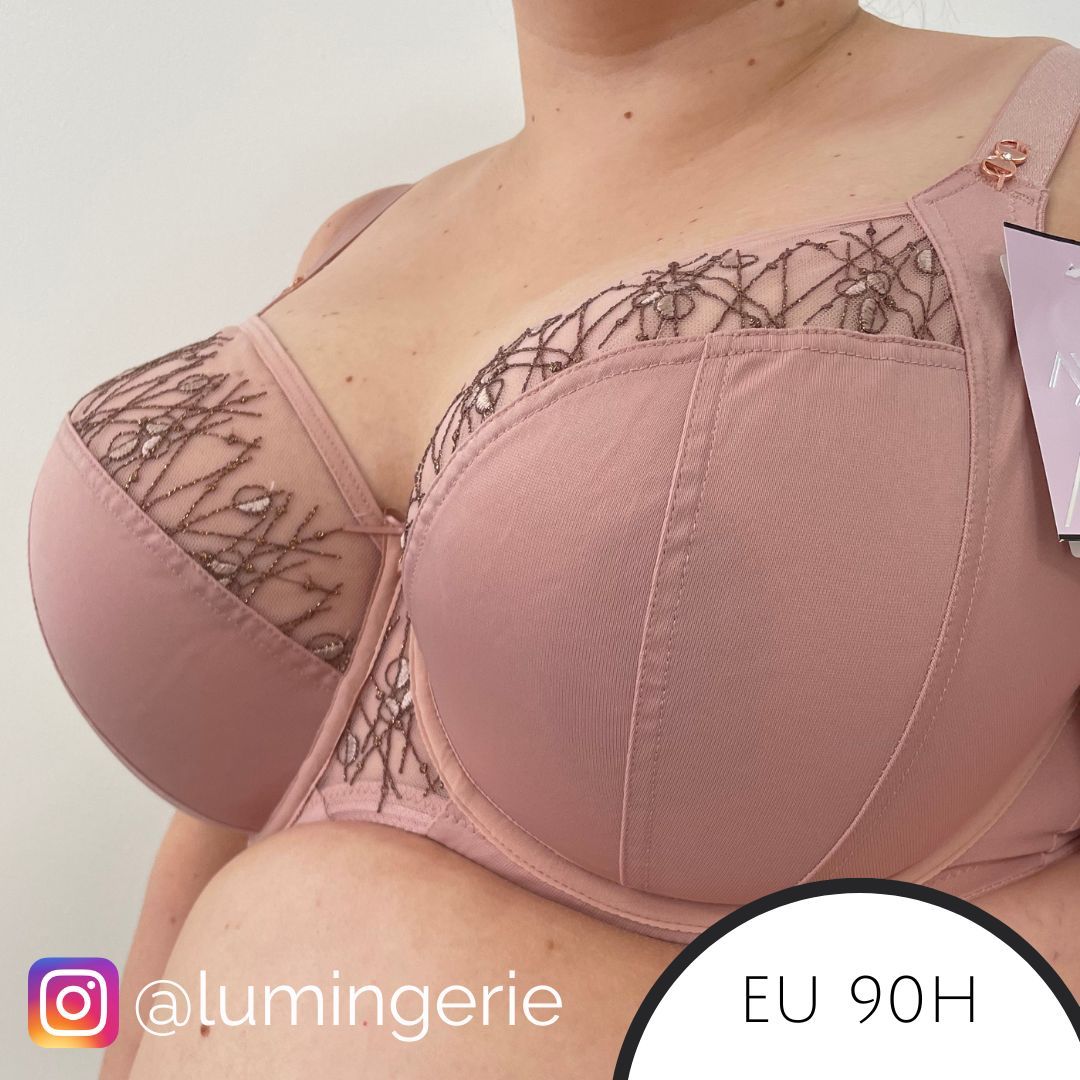 Ava Lingerie Guell Soft Side Support Bra Ancient Rose | Lumingerie bras and underwear for big busts