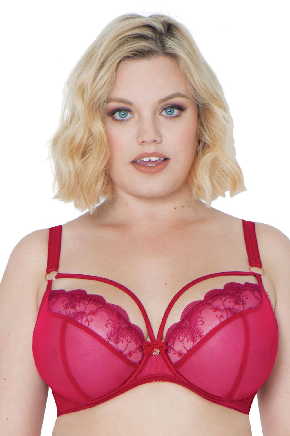 Scantilly By Curvy Kate Surrender Plunge Bra Red Lumingerie Bras And Underwear For Big Busts