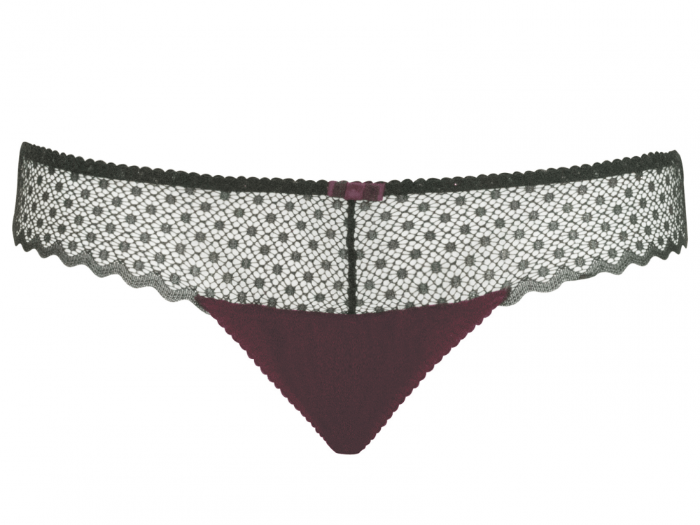 Curvy Kate Trixie Thong Black Mulberry Lumingerie Bras And Underwear